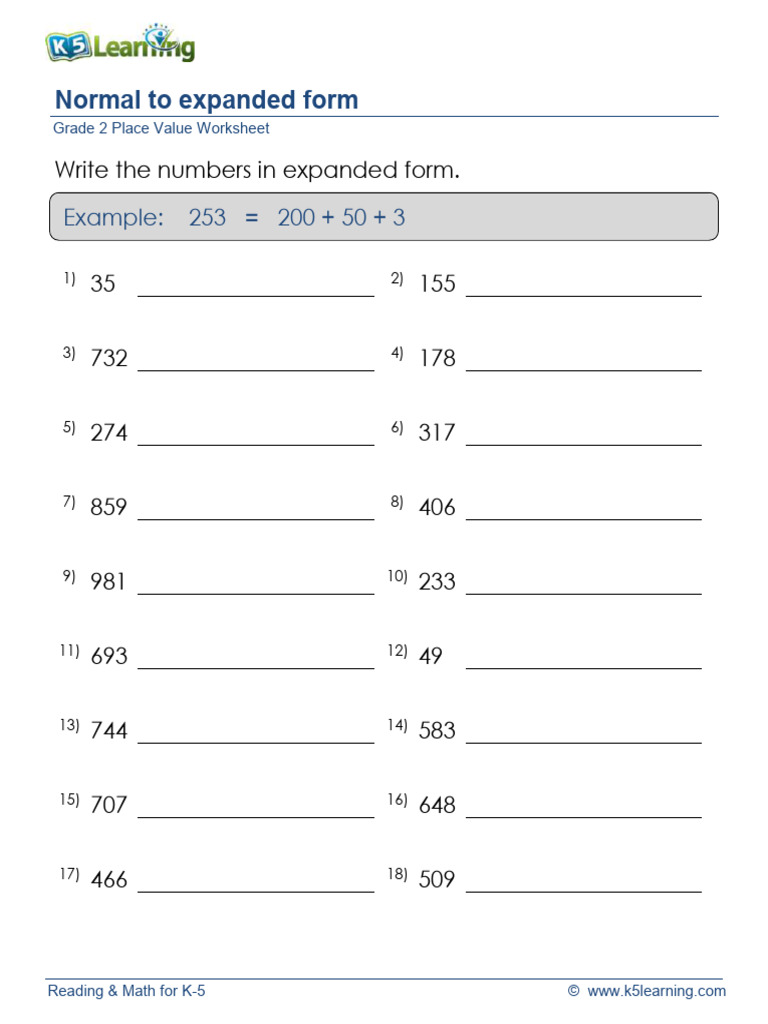 grade-2-write-number-expanded-form-b | PDF