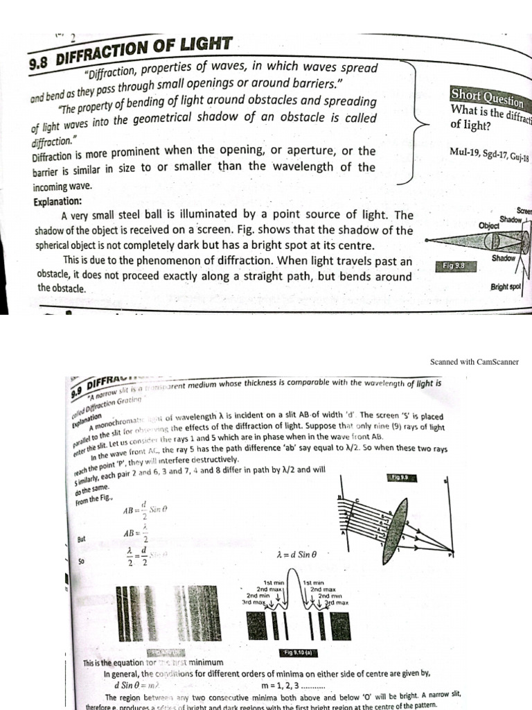 Diffraction and Wave Theory | PDF