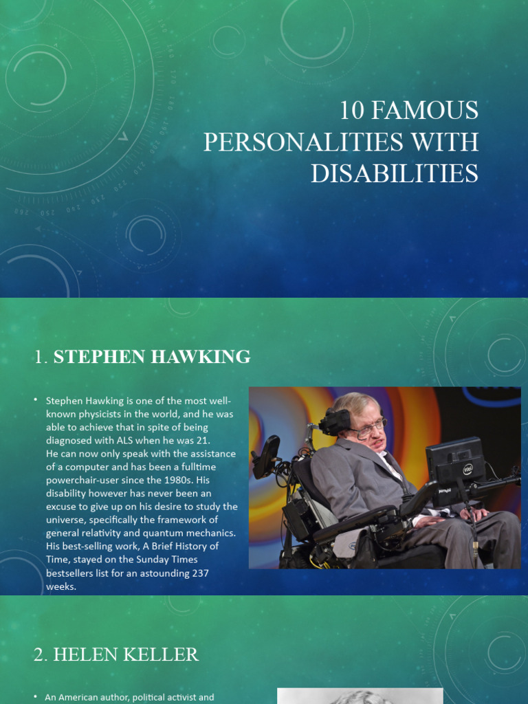 Famous People with Disabilities | PDF | Helen Keller | Mental Disorder