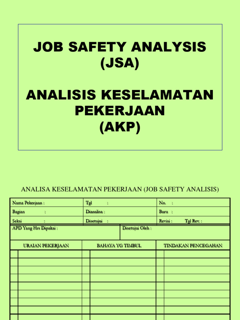 Job Safety Analysis | PDF