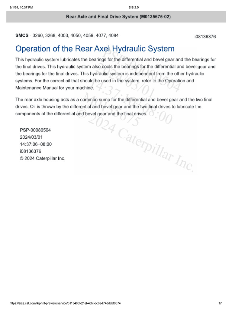 Rear Axle & Final Drive System | PDF