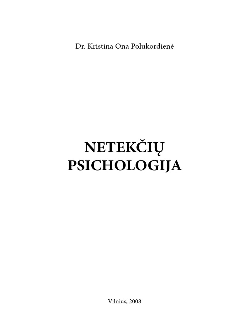 Netekčių Psichologija | PDF