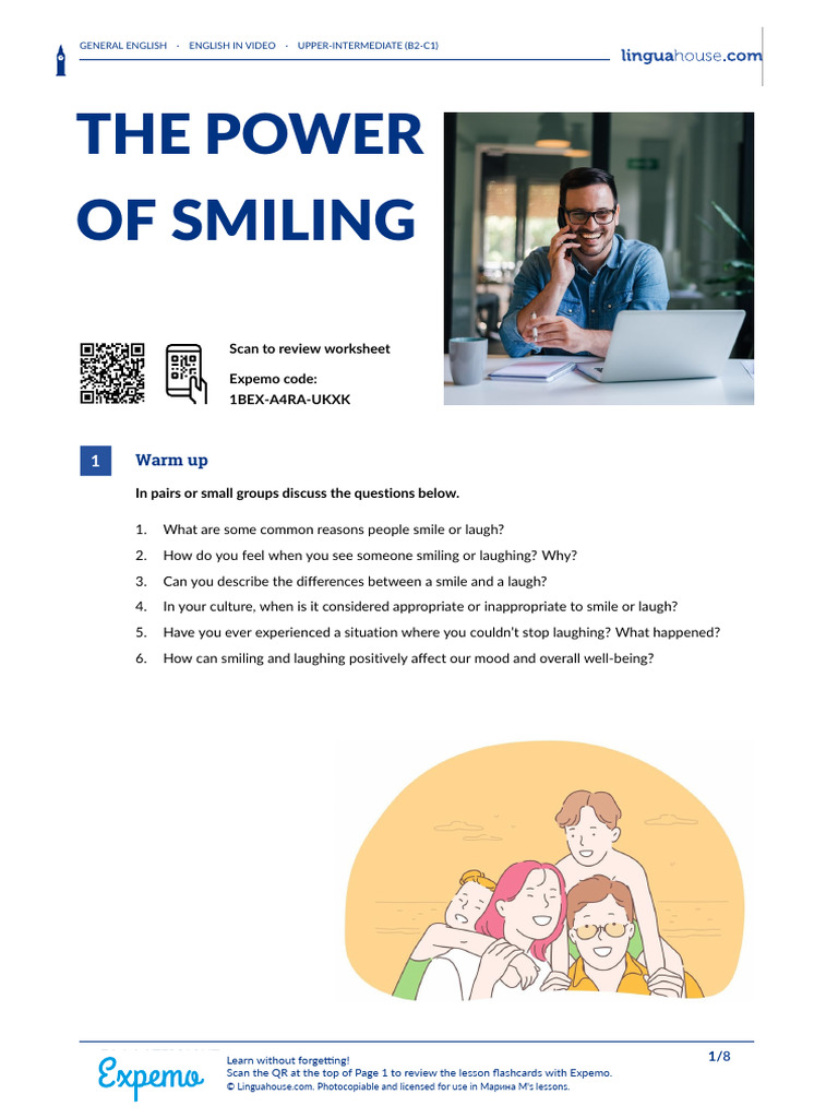 The Power of Smiling British English Teacher | PDF | Smile | Laughter