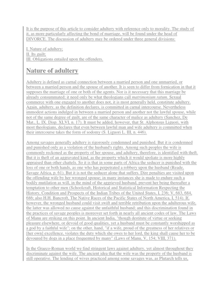 Adultery | PDF | Adultery | Marriage