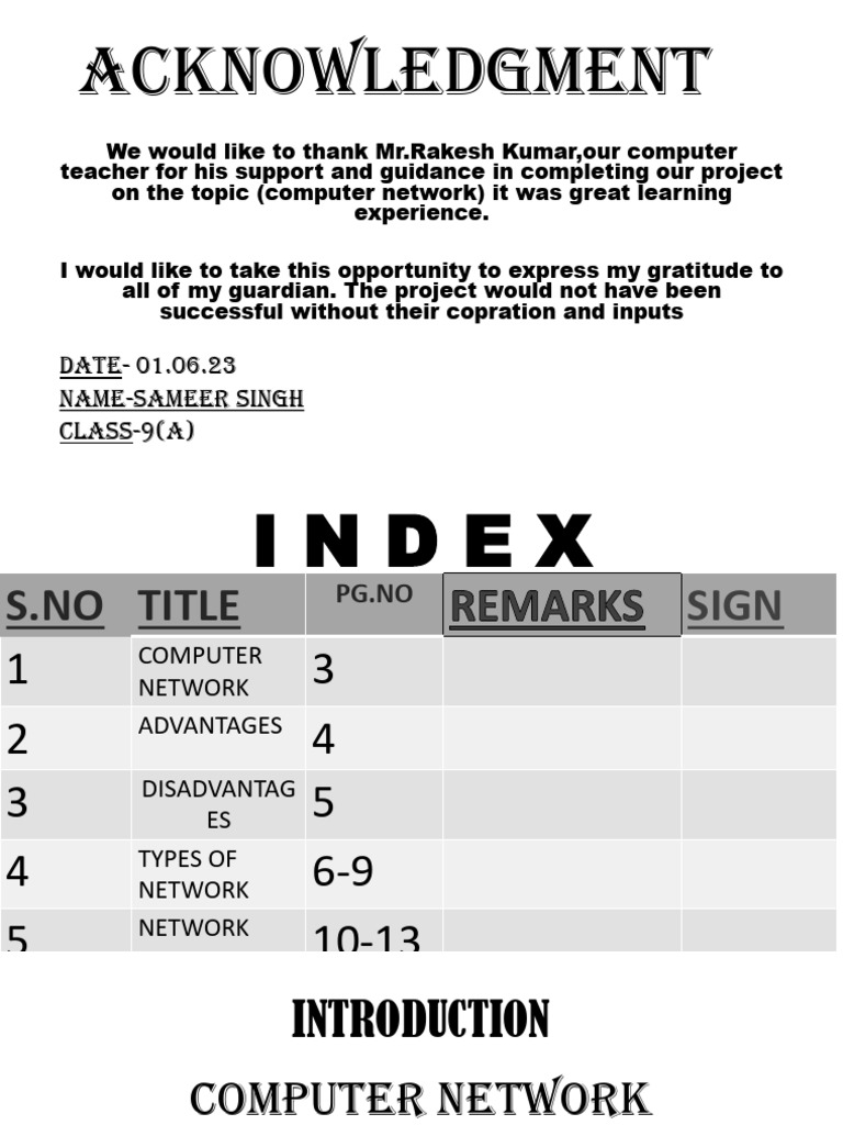 Sameer Presentation Real | PDF | Computer Network | Local Area Network