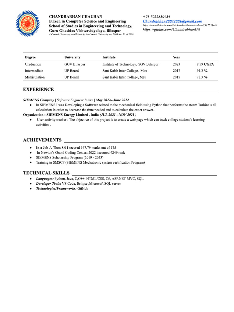Updated Resume | PDF