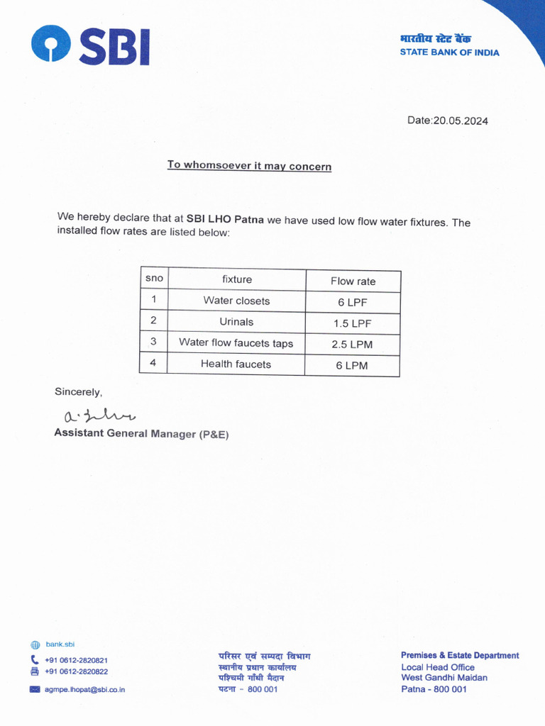 Declaration - Flow Rates | PDF