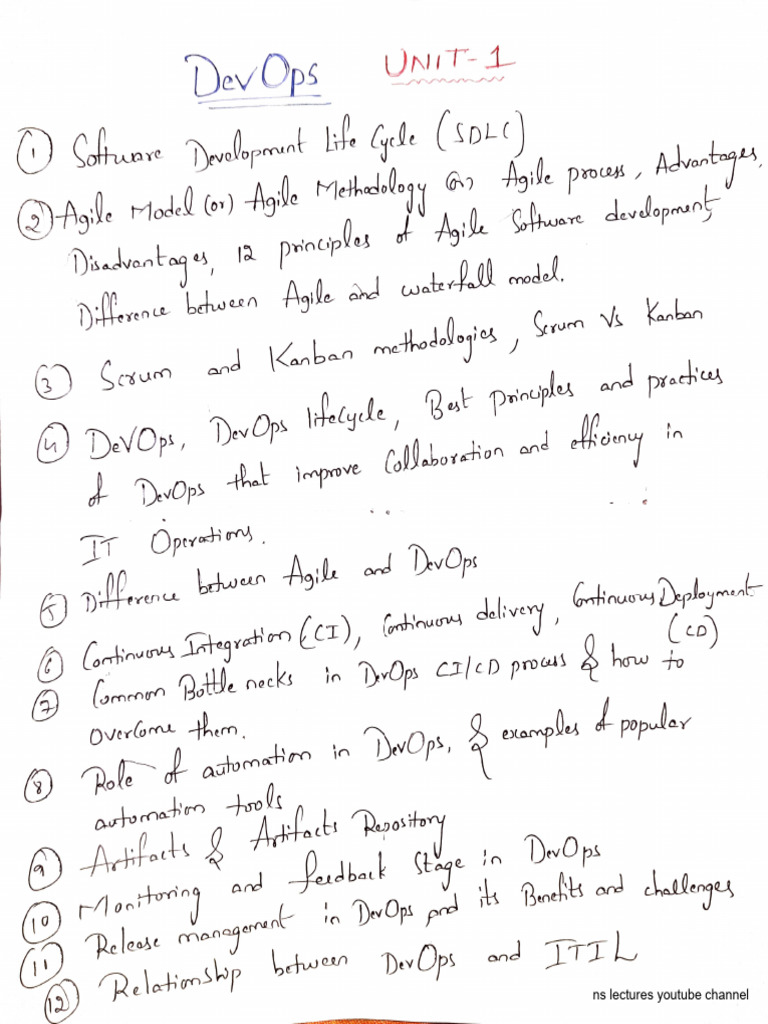 Devops Unit 1 Notes Pdf