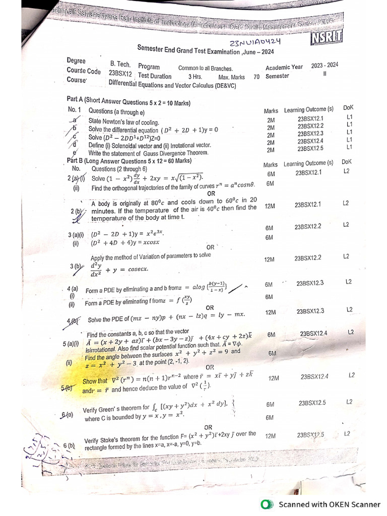 Mid,Grand Test Papers de&VC | PDF