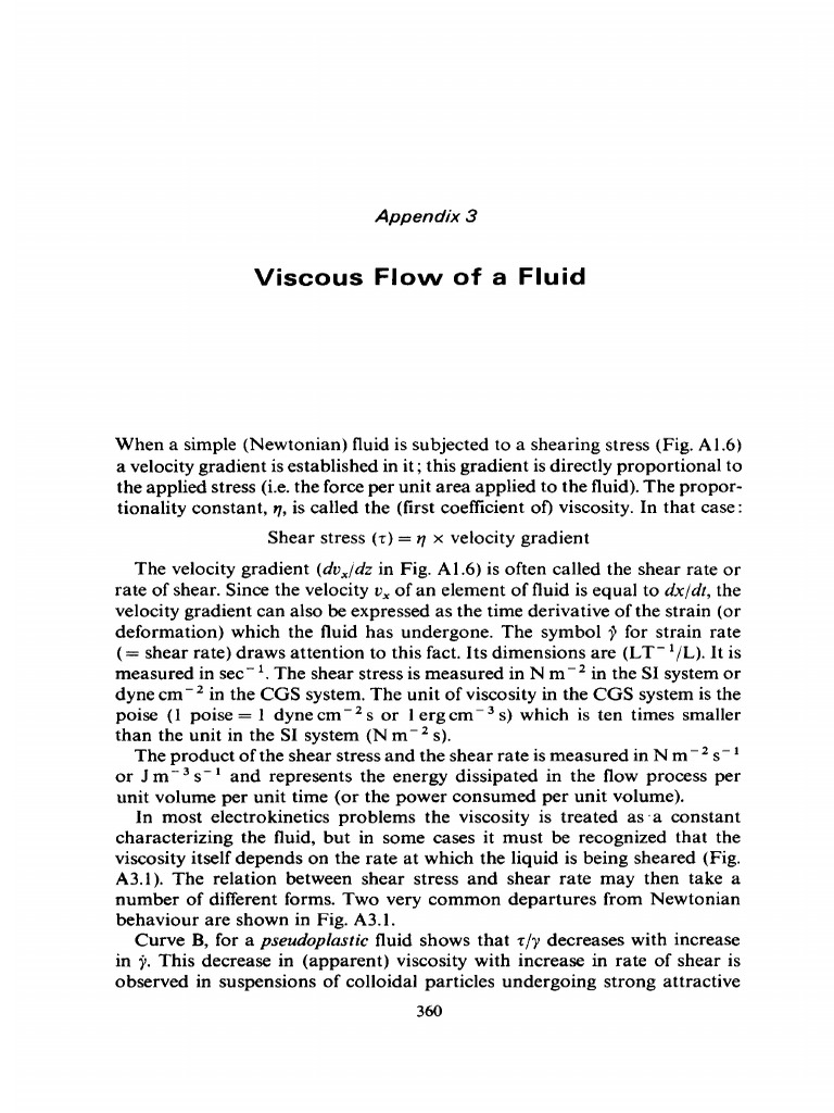 A3 Viscous Flow of A Fluid 1981 | PDF | Shear Stress | Viscosity