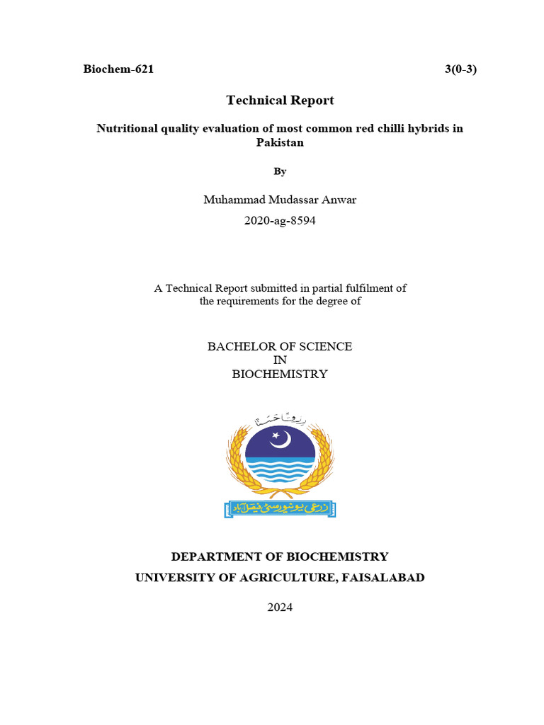 Nutritional Analysis of Red Chilli Hybrids | PDF | Plant Breeding | Ph