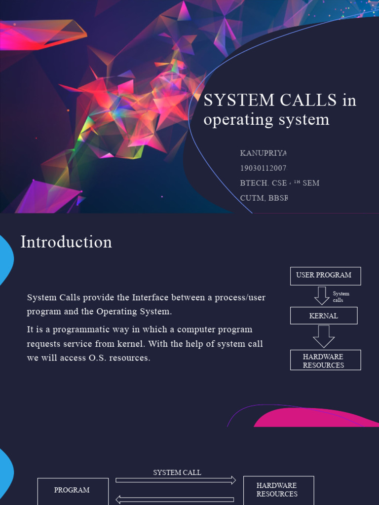 SYSTEM CALLS in Operating System | PDF | Operating System | Process (Computing)