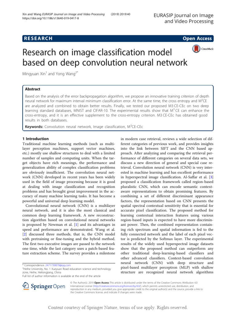 Deep CNN for Enhanced Image Classification | PDF | Artificial Neural ...