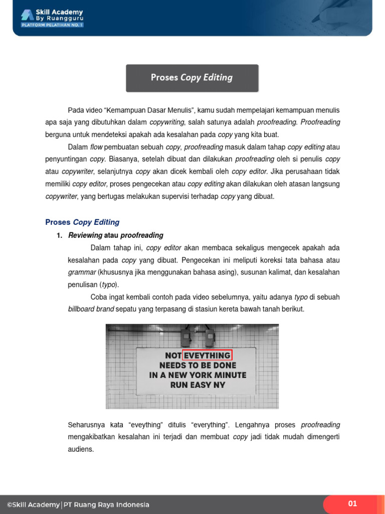 Proses Copy Editing | PDF | Karier & Perkembangan | Bisnis