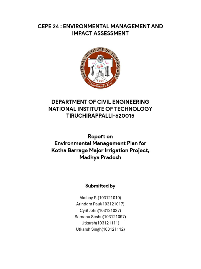 EIA final report bhopal case study | Download Free PDF | Environmental Impact Assessment | Plant ...