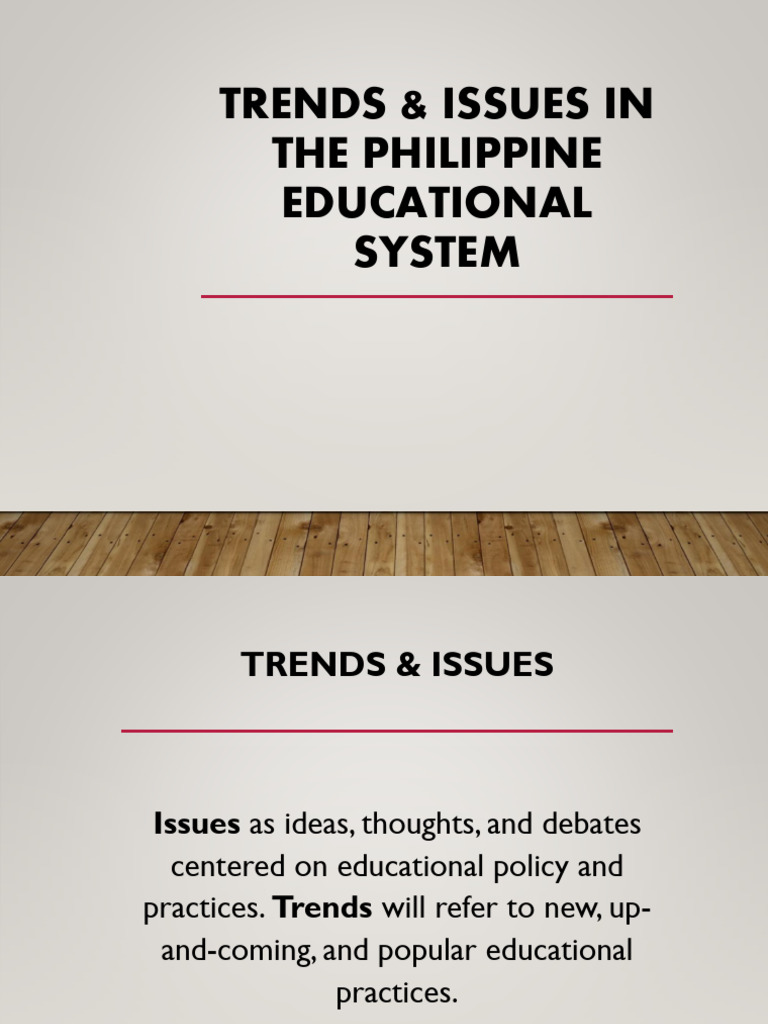 Philippine Education Trends and Issues | PDF | Learning | Philippines