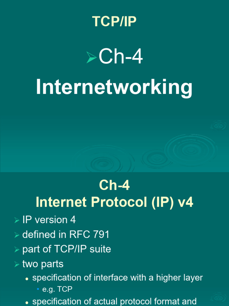 Ch-4 Internetworking IP Planning - Final | PDF | Ip Address | I Pv6
