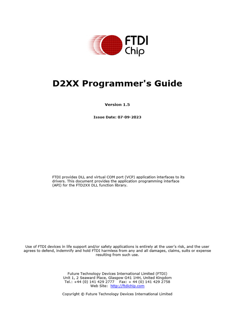 D2xx Programmers Guide Pdf Device Driver Pointer Computer Programming
