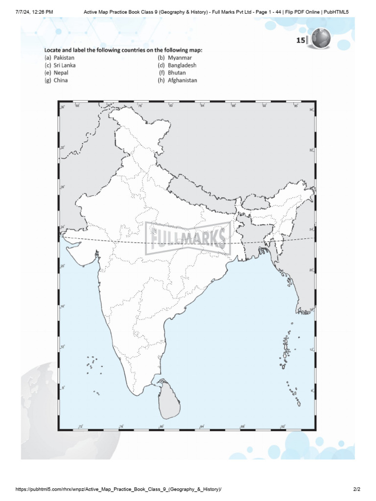 Class 9 Active Map Practice Book | PDF
