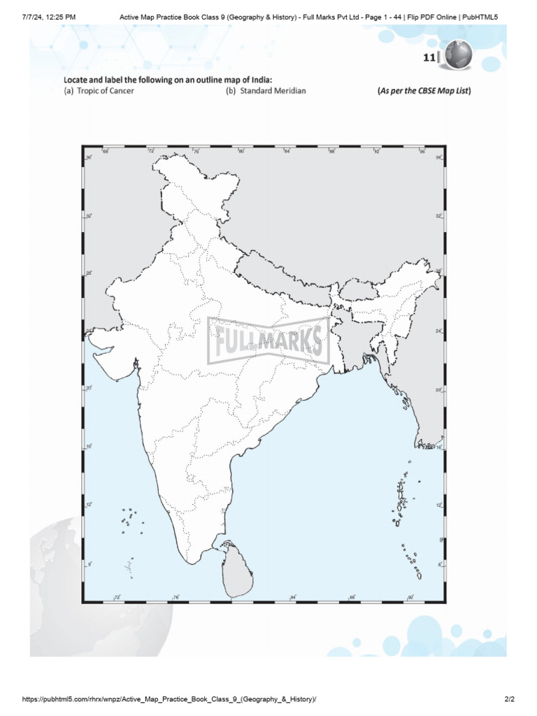 Active Map Practice Book Class 9 (Geography & History) - Full Marks PVT ...