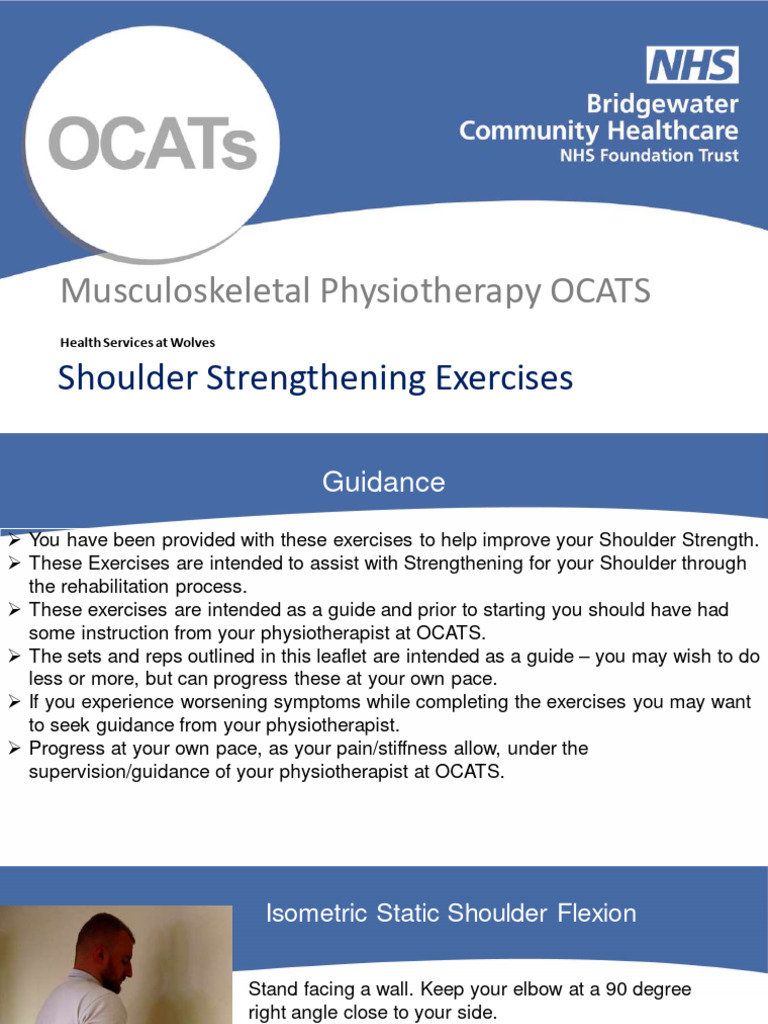 Shoulder Strengthening Rehab Guide | PDF | Anatomical Terms Of Motion ...