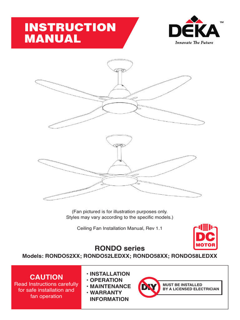 DEKA Rondo Instruction Manual | PDF | Electrical Connector | Electrician