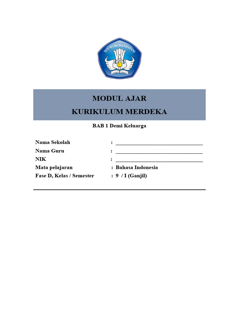 Modul B.indo KLS 9 | PDF