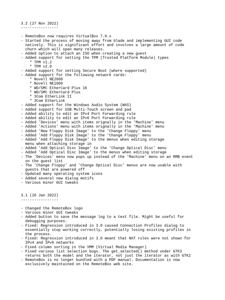 Changelog | PDF | Operating System | System Software
