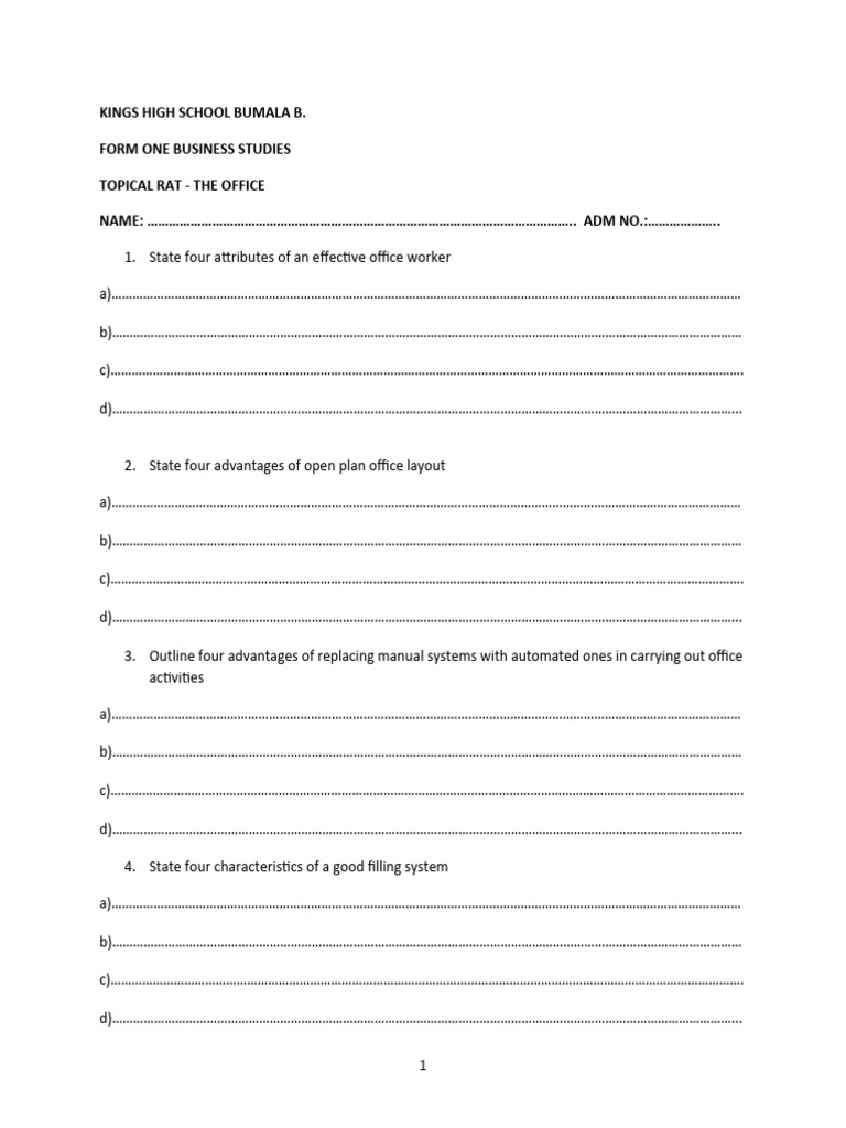 F 1 BST Topical RAT - The Office | PDF | Computers