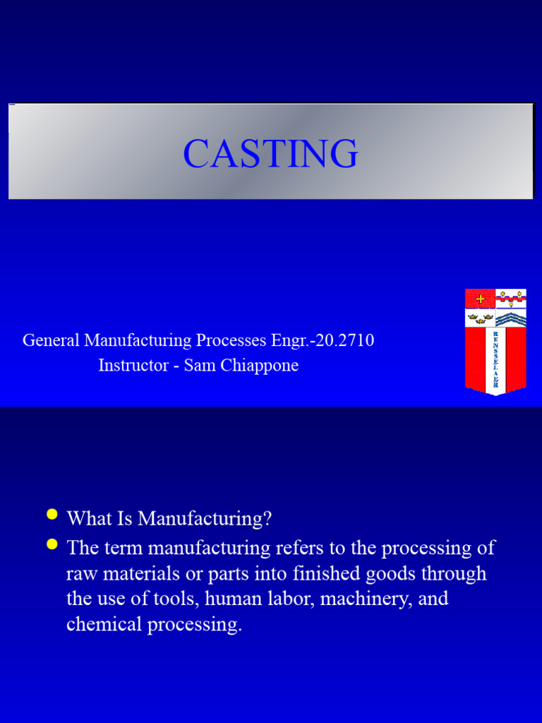 Casting Final 1 | PDF | Casting | Secondary Sector Of The Economy