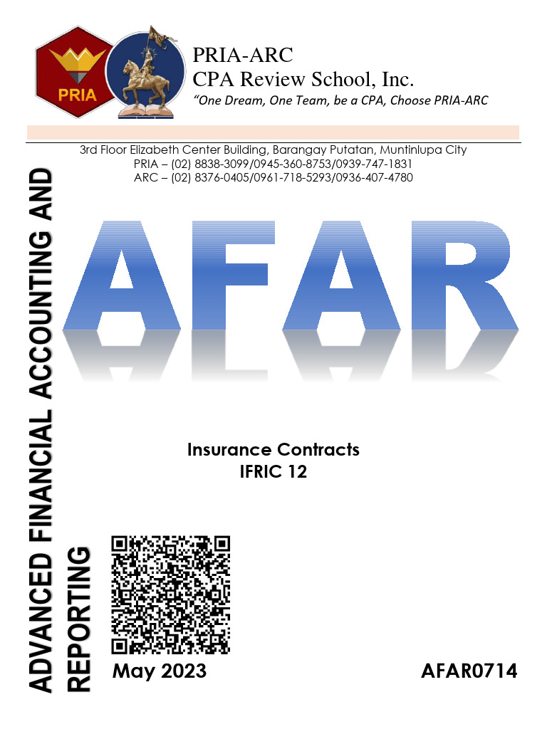 AFAR-14 - Insurance Contracts and IFRIC 12 | PDF | Insurance | Reinsurance