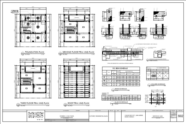 Foundation Plan Second Floor Framing Plan | PDF | Building Engineering | Structural Engineering