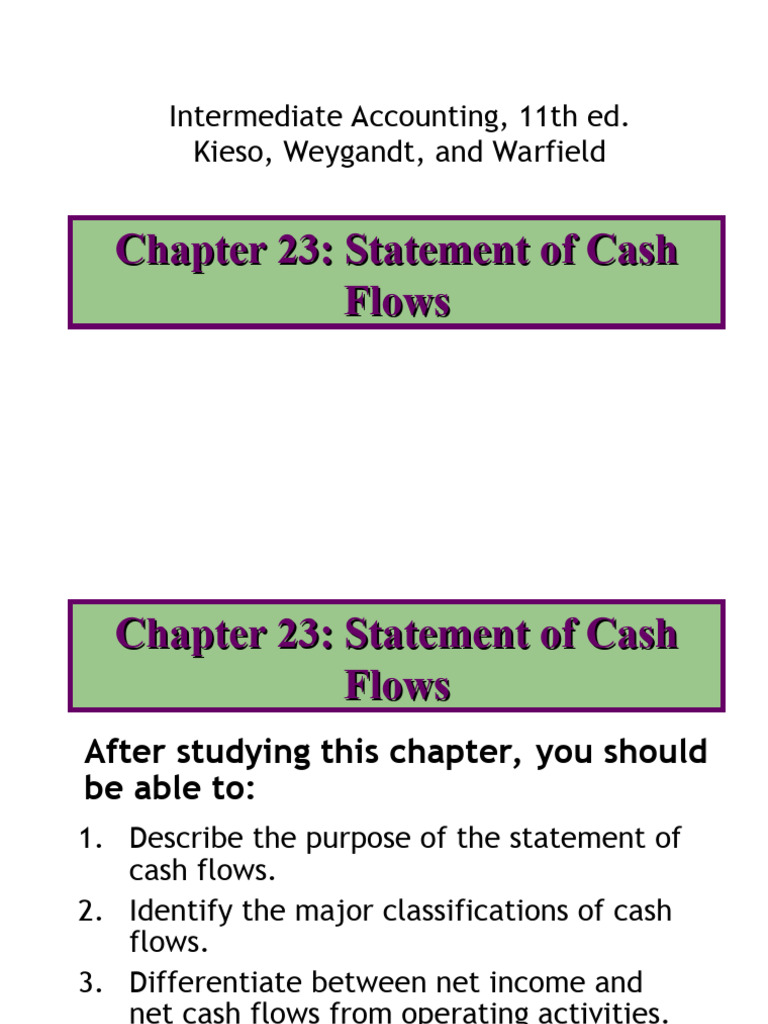 CH 23 Statement of Cash Flows Intermediate Accounting 11th Ed Kieso ...