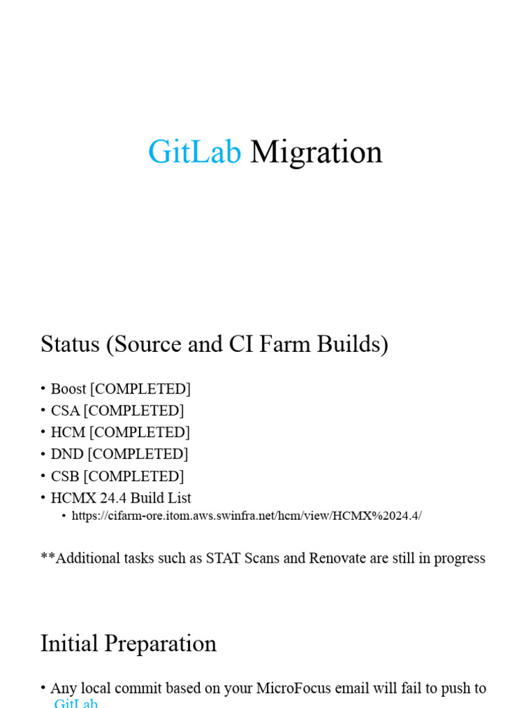 Gitlab Migration | PDF