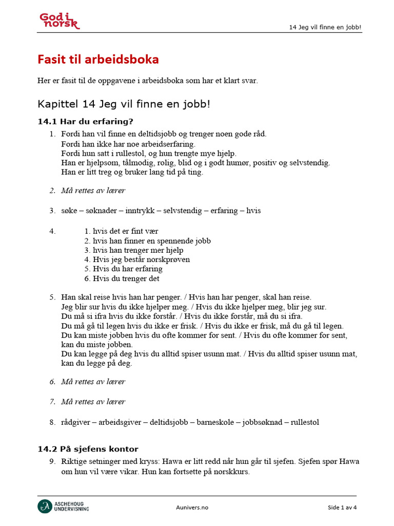 GIN1 K14 AB Fasit | PDF