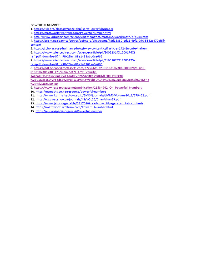 Powerful Number Links | PDF | Computers