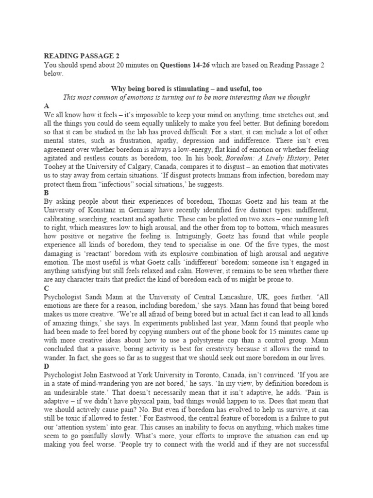 Understanding Boredom's Impact and Types | PDF | Emotions | Psychology