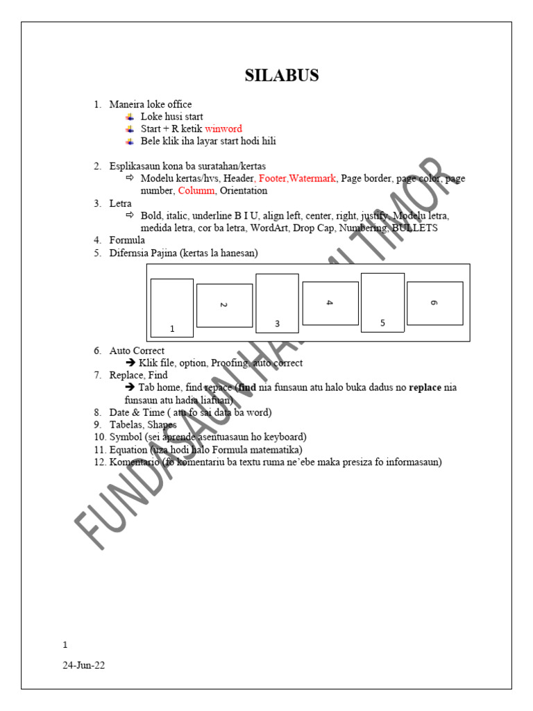 Silabus Word | PDF | Computers