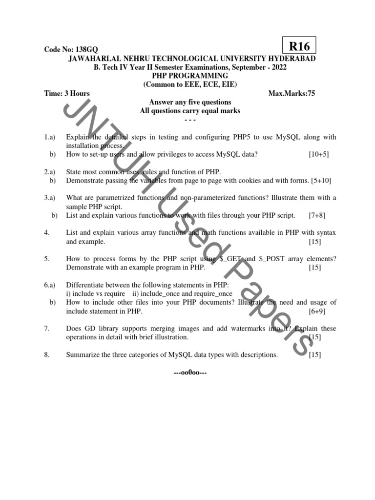 php Q5 | Download Free PDF | Php | Computer Engineering
