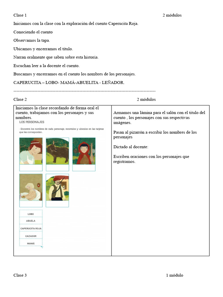 Lectura | PDF | Caperucita Roja