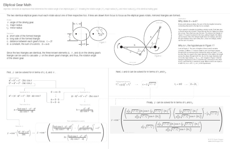 Elliptical Gear Math | PDF | Ellipse | Triangle