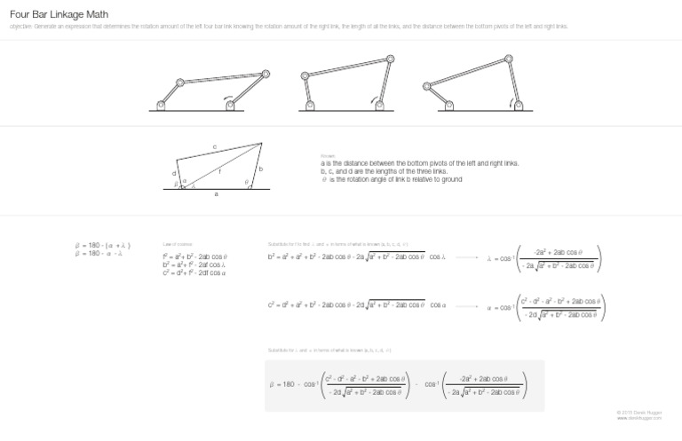 Four Bar Linkage Math | PDF | Motion (Physics) | Geometry