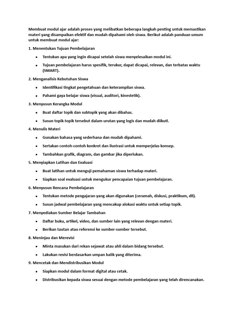 Cara Membuat Modul Ajar | PDF