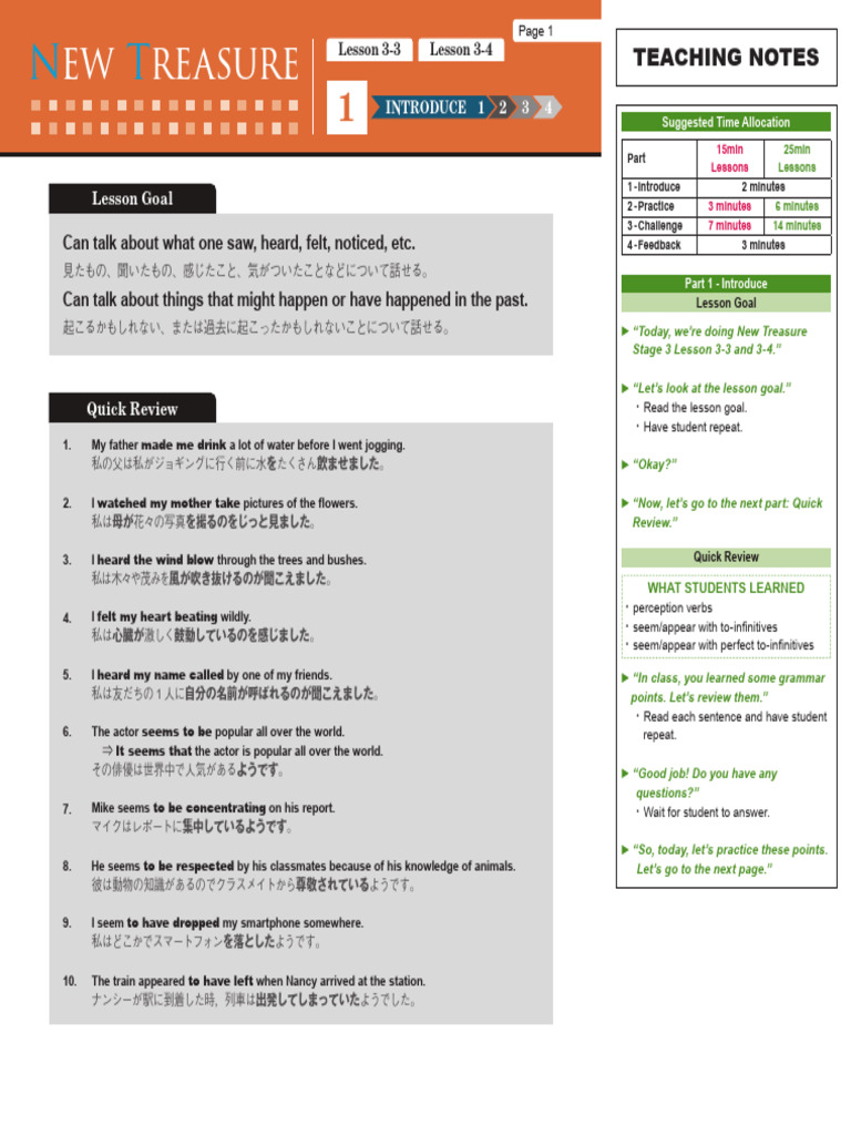 3B6TC - Stage3 - Lesson3-3 - Lesson3-4 | PDF | Grammar | Linguistics