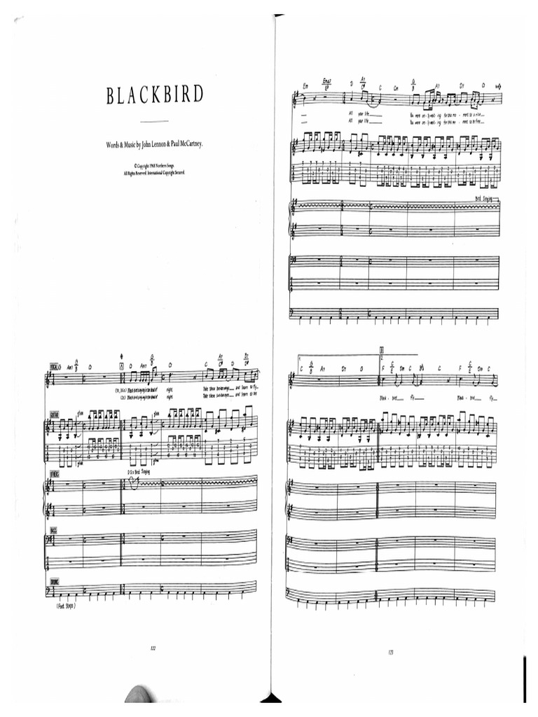 Blackbird Beatles Pdf