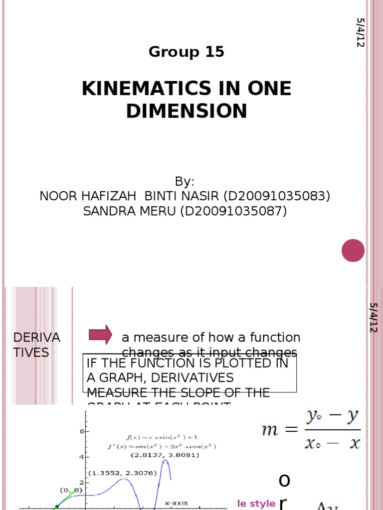Kinematics in One Dimension | PDF | Velocity | Acceleration