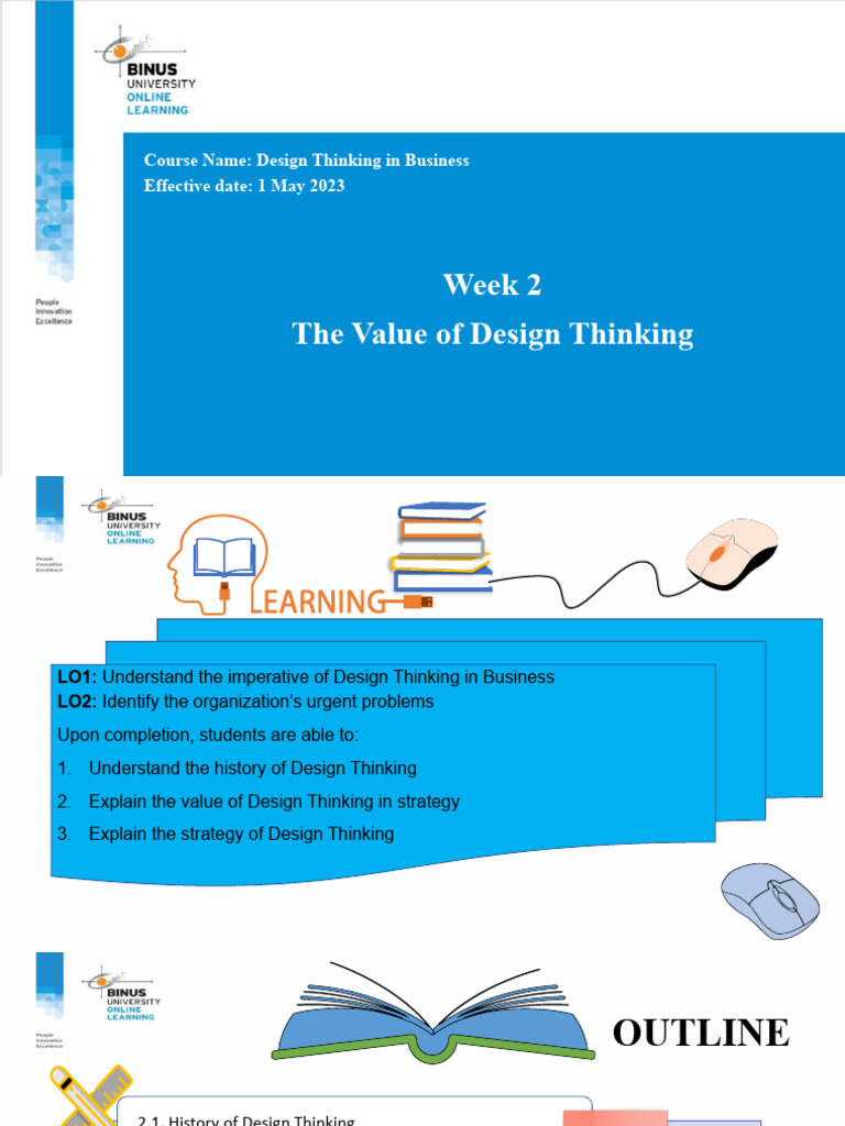 PPT Week 2 - The Value of Design Thinking | PDF | Design Thinking | Thought