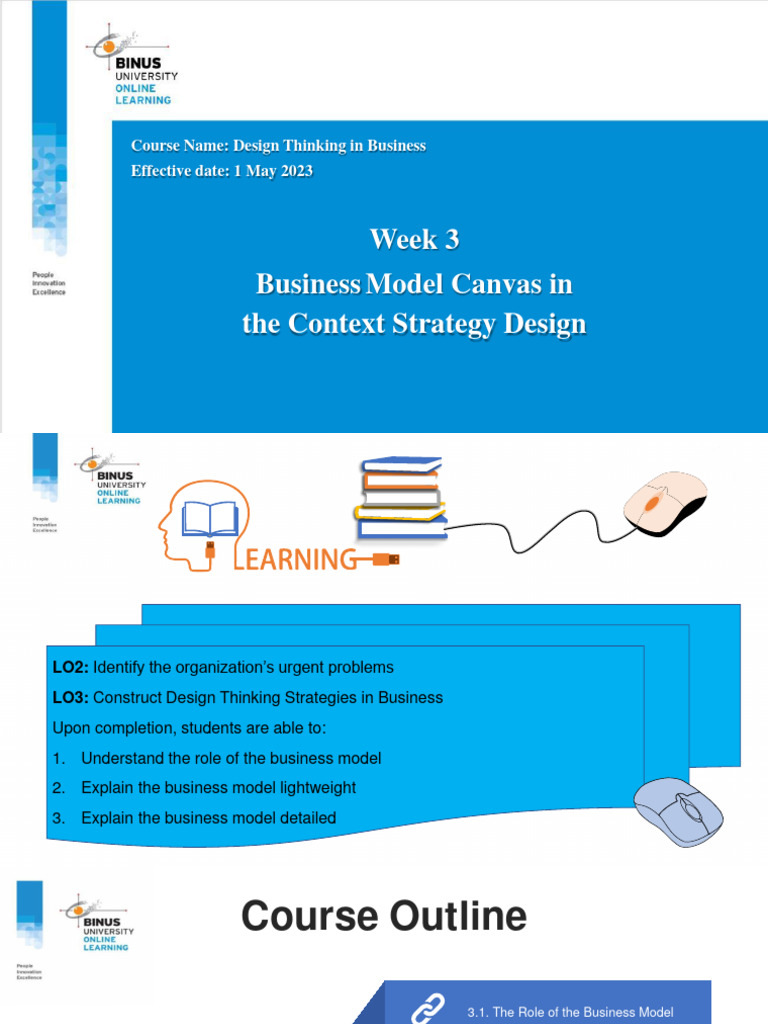 PPT Week 3 - Business Model Canvas in The Context Strategy Design | PDF ...