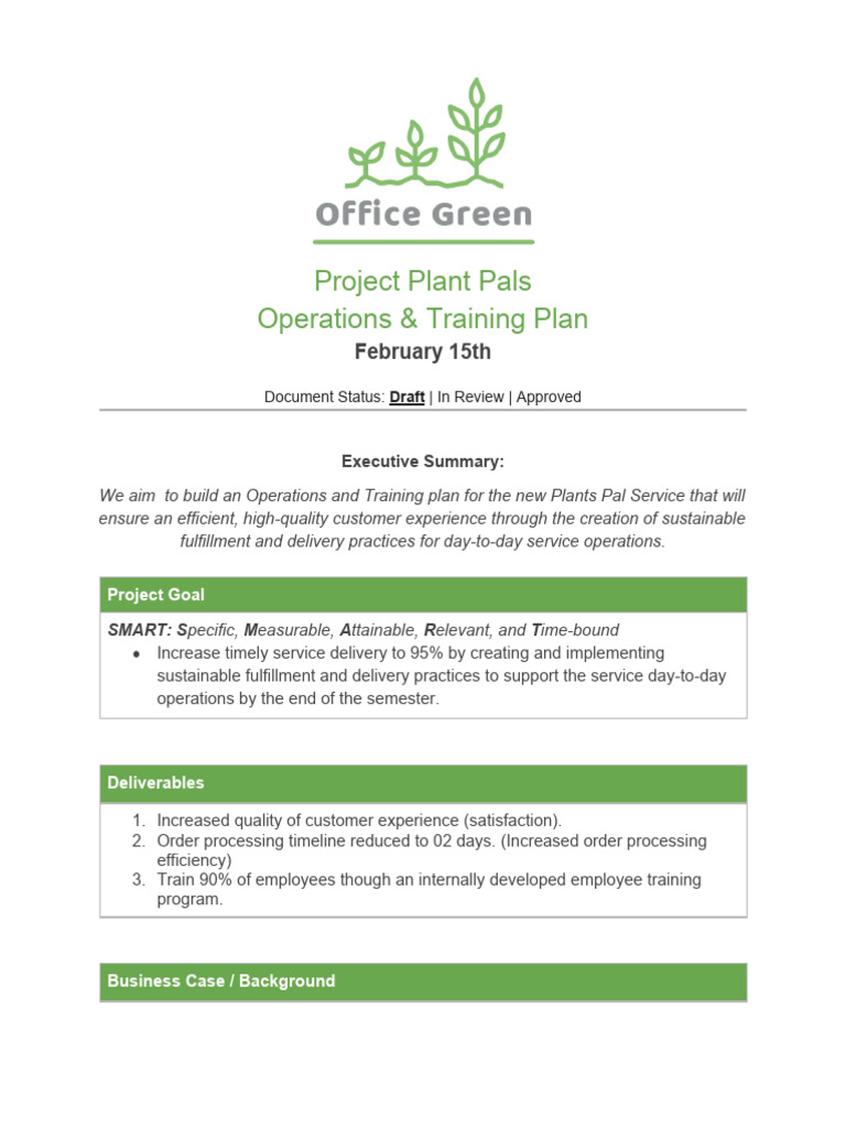 Activity Template - Project Charter | PDF | Customer | Marketing