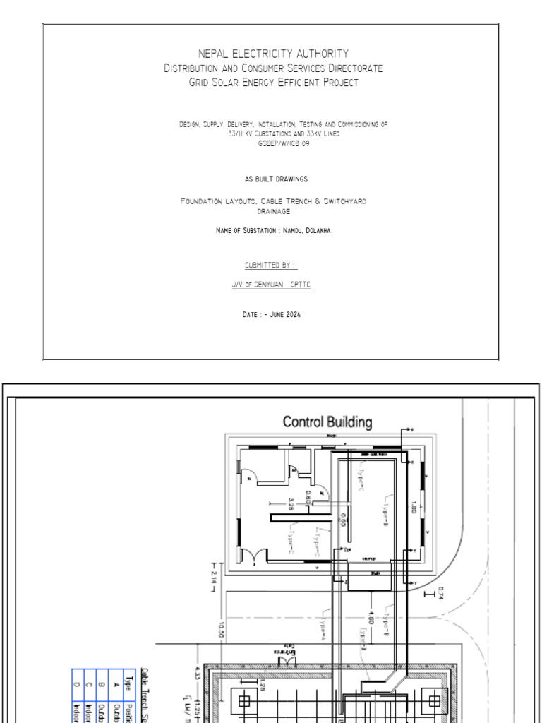 Substation Cable Trench Layout Details | PDF | Electrical Substation ...